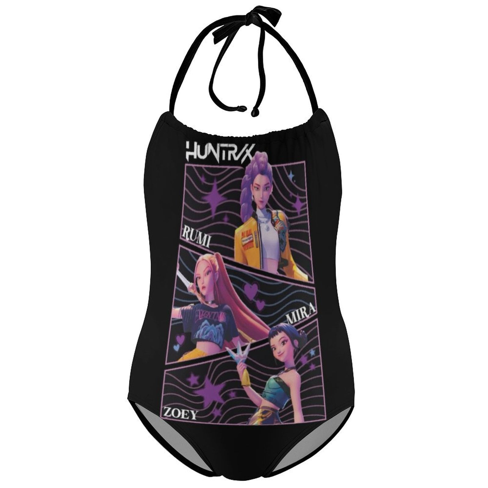KPop Demon Hunters Girls One Piece Swimsuits Quick Dry Bathing Suit ...