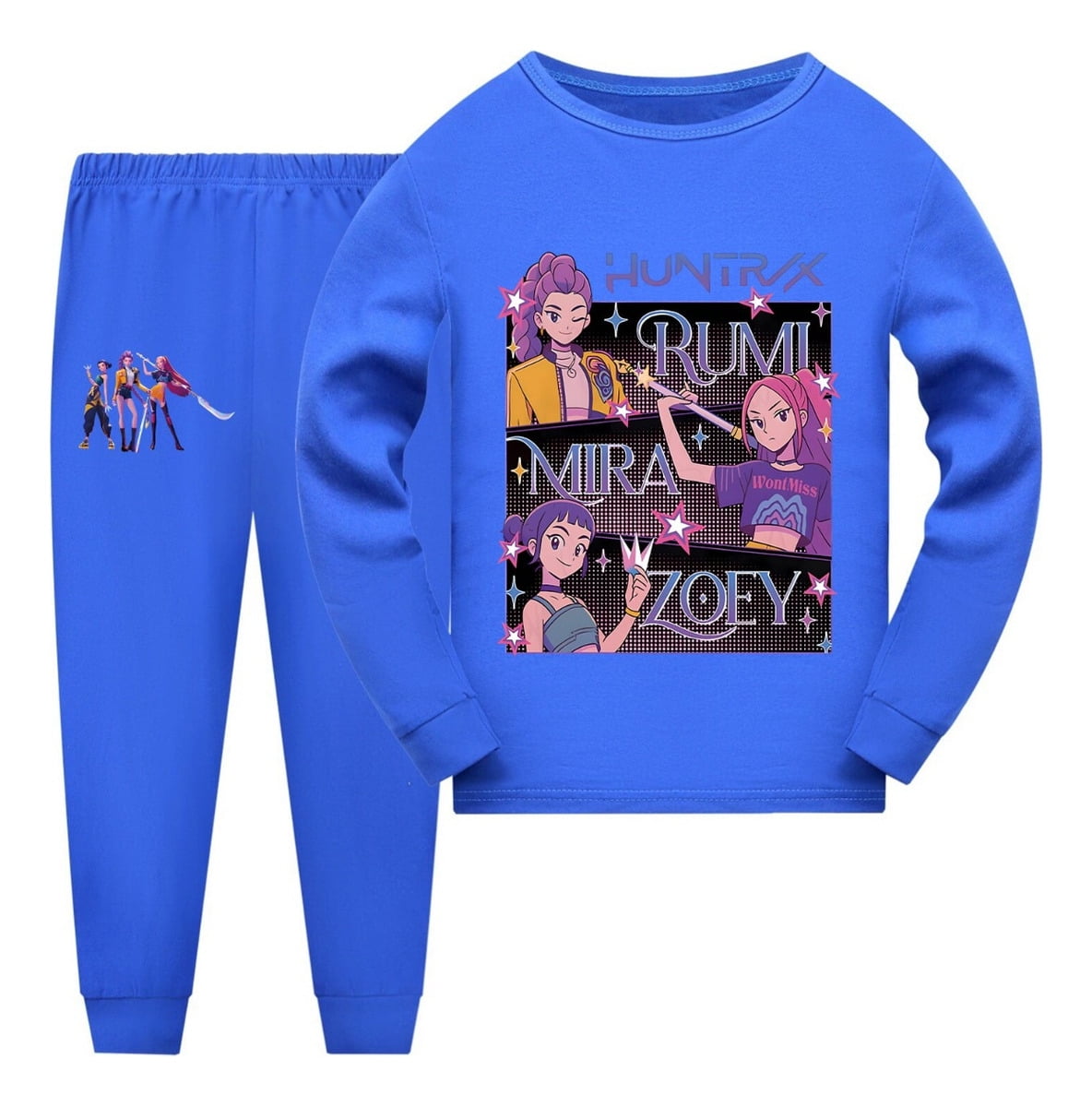 KPop Demon Hunters HUNTR/X Kids Long Sleeve Pajamas – Rumi Mira Zoey ...