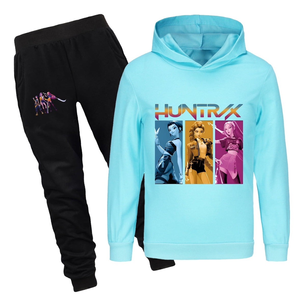 KPop Demon Hunters HUNTR/X Retro Color Block Kids Outfit Set – Anime ...