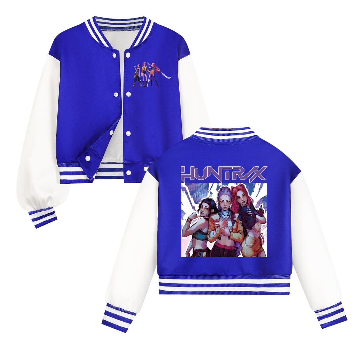 KPop Demon Hunters HUNTR/X Rumi Mira Zoey Kids Baseball Jacket – Hero ...