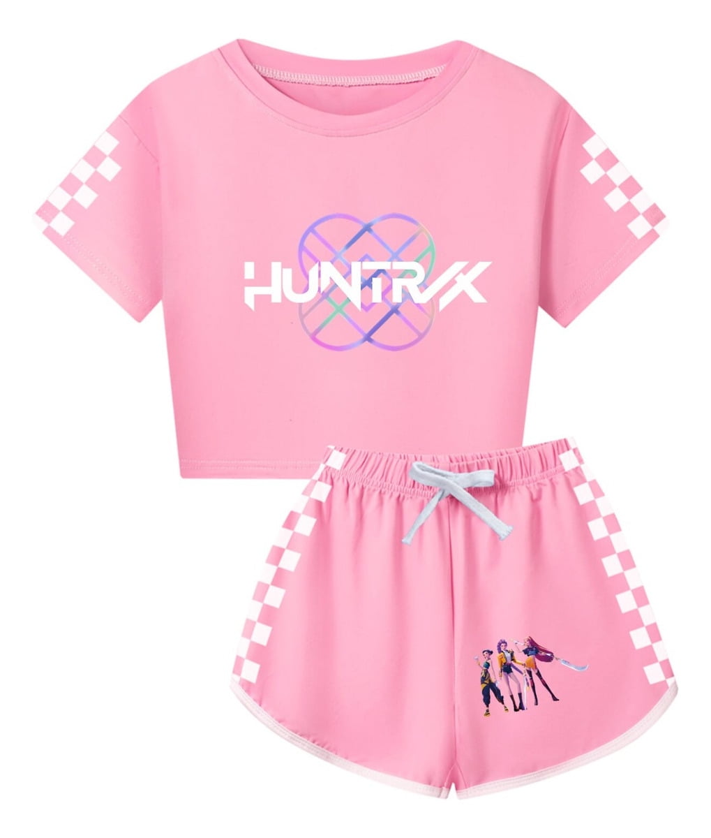 KPop Demon Hunters HUNTR/X Symbol Logo Girls Shorts Set – Anime Short ...
