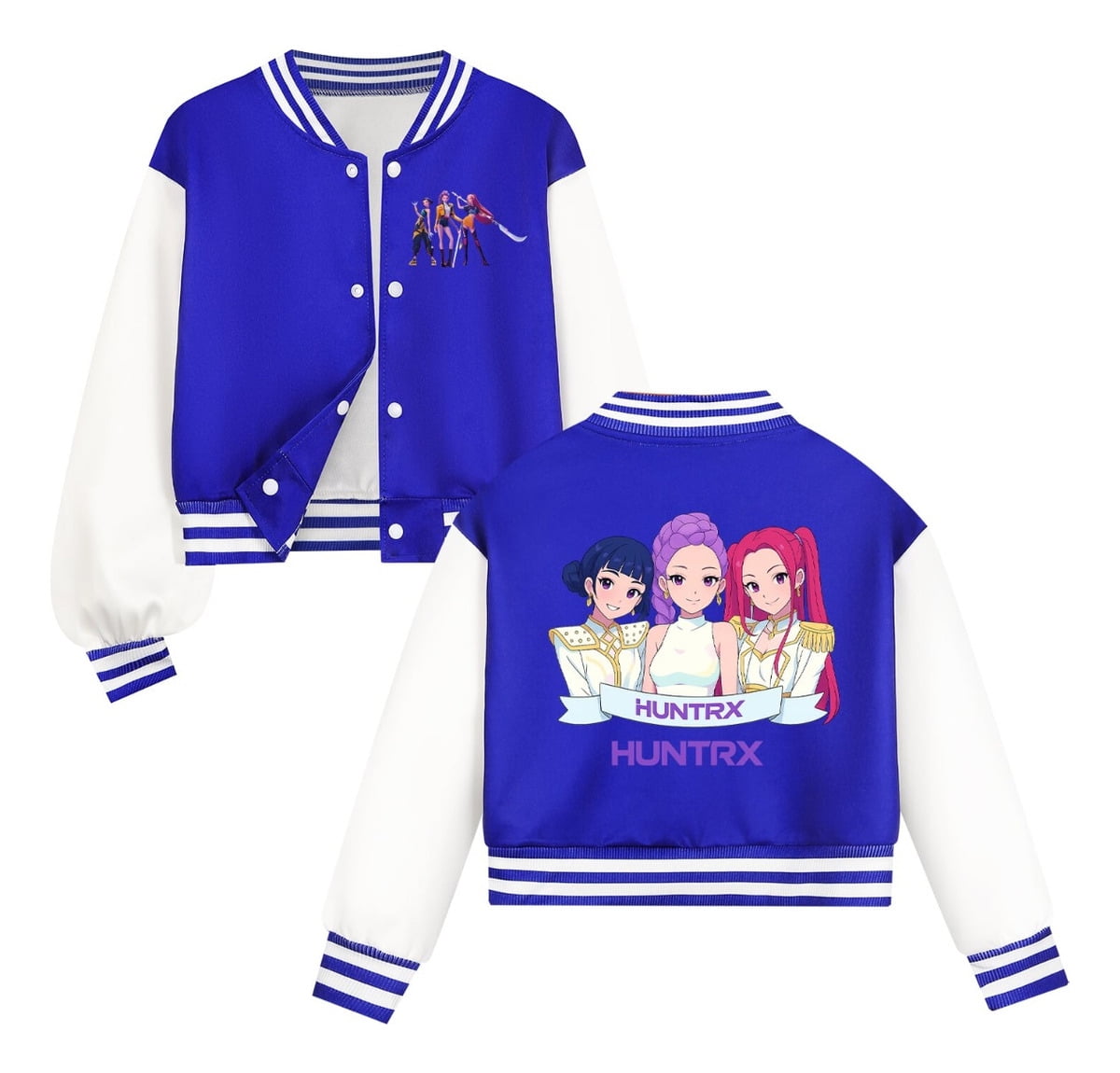 KPop Demon Hunters HUNTR/X Uniform Style Kids Baseball Jacket – Anime ...