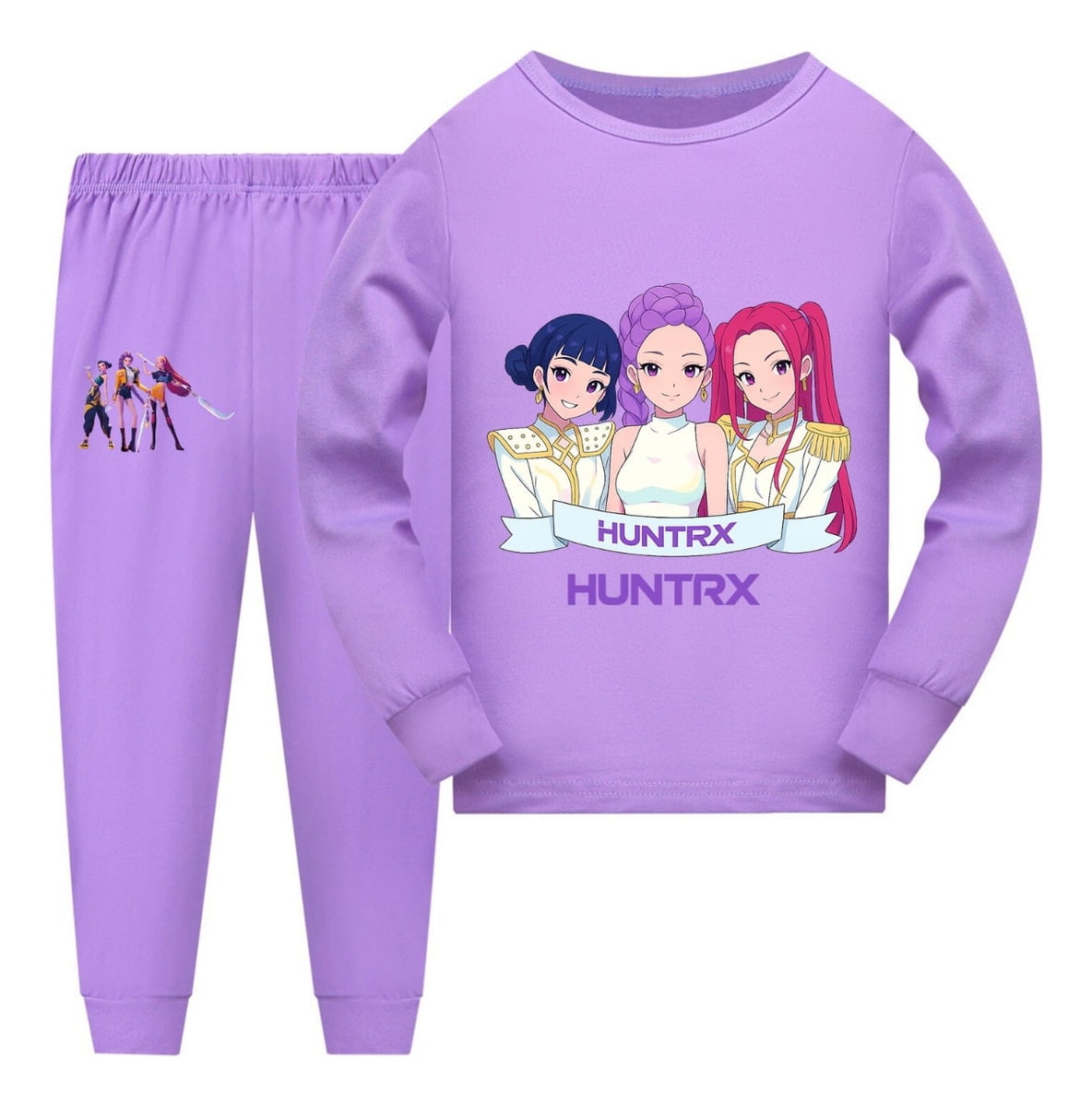 KPop Demon Hunters HUNTR/X Uniform Style Kids Long Sleeve Pajamas ...