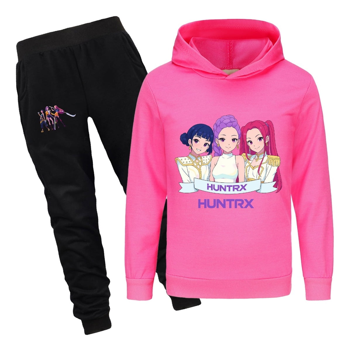 KPop Demon Hunters HUNTR/X Uniform Style Kids Outfit Set – Anime Hoodie ...