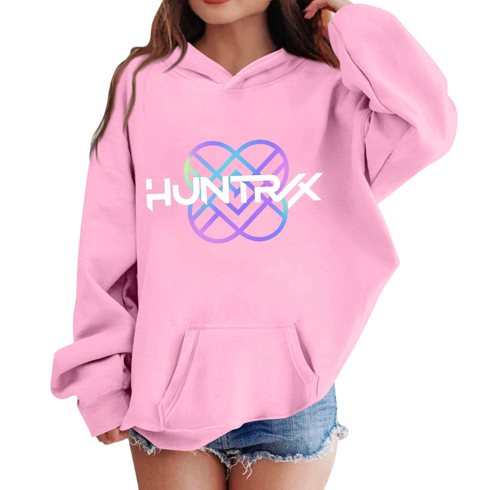 KPop Demon Hunters Hoodie Kids Long Sleeve Huntrix Hip Hop Sweatshirt ...