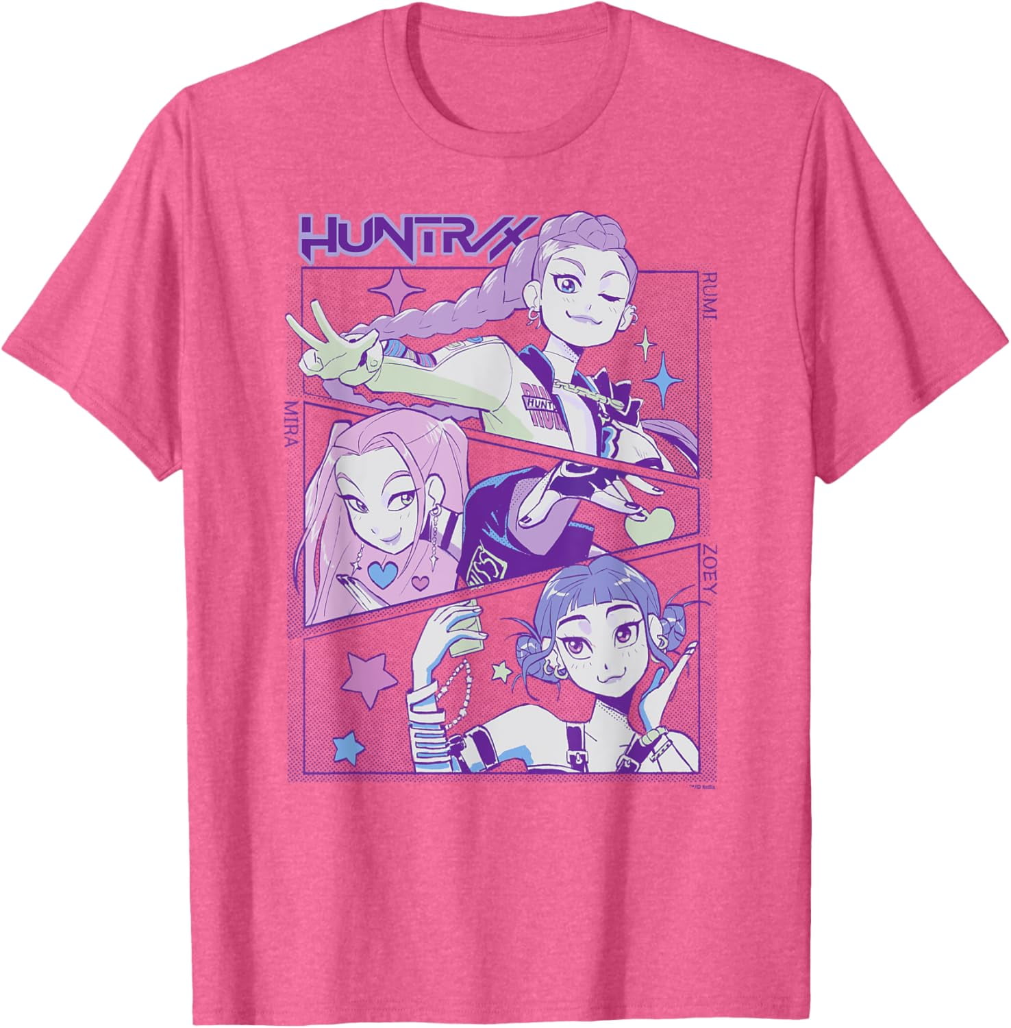 KPop Demon Hunters Huntrix Heartthrob T-Shirt Cute Shirts Cotton Short ...
