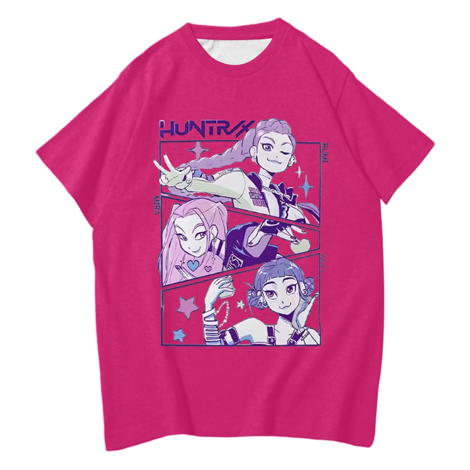 KPop Demon Hunters Huntrix Heartthrob T-Shirt Cute Shirts Cotton Short ...