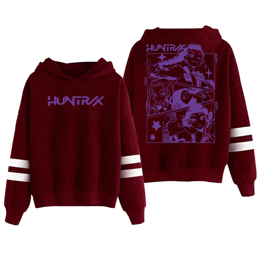 KPop Demon Hunters Huntrix Merch Hoodie Pocketless Parallel Bars Sleeve ...