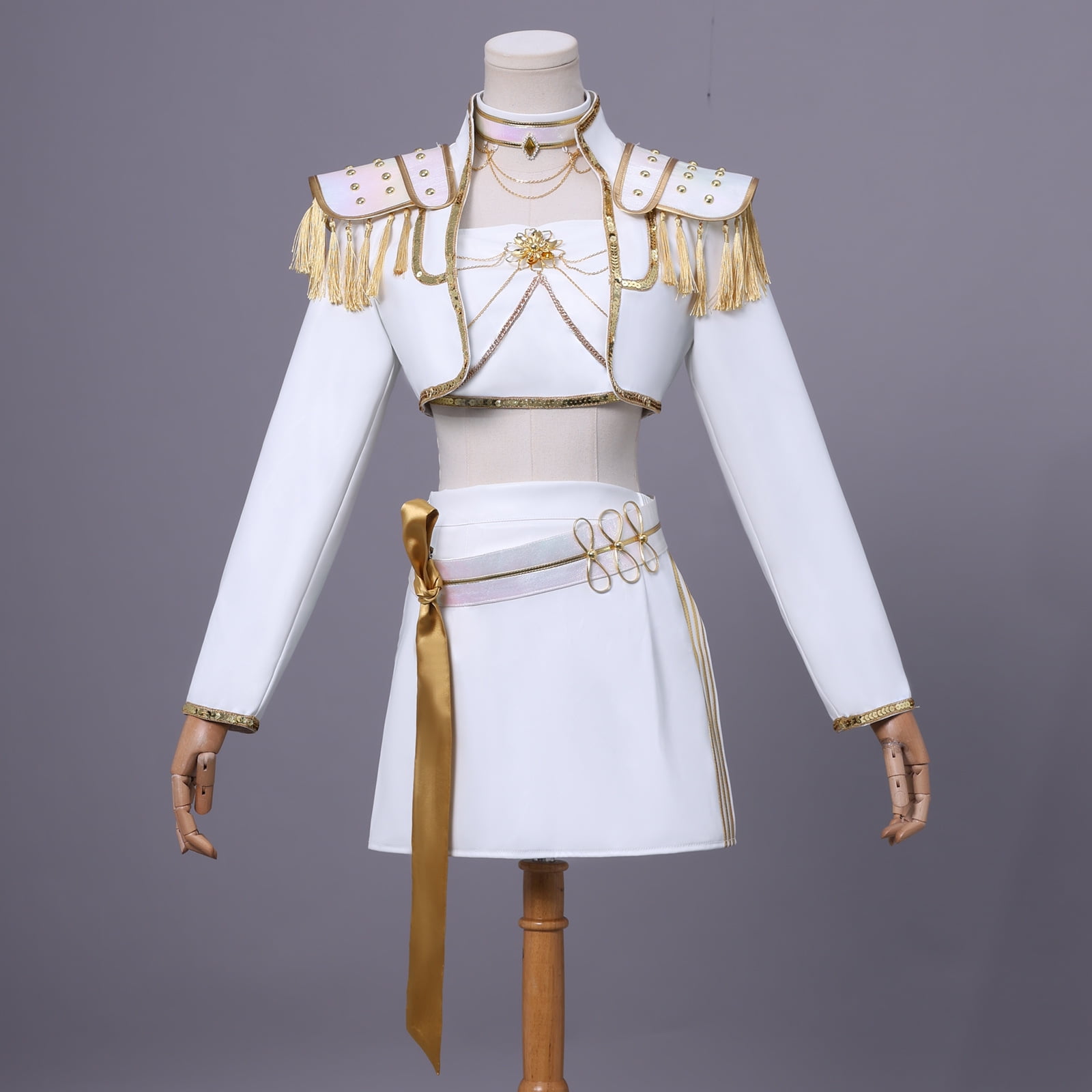 KPop Demon Hunters Mira What It Sounds Like White Stage Outfit Cosplay ...