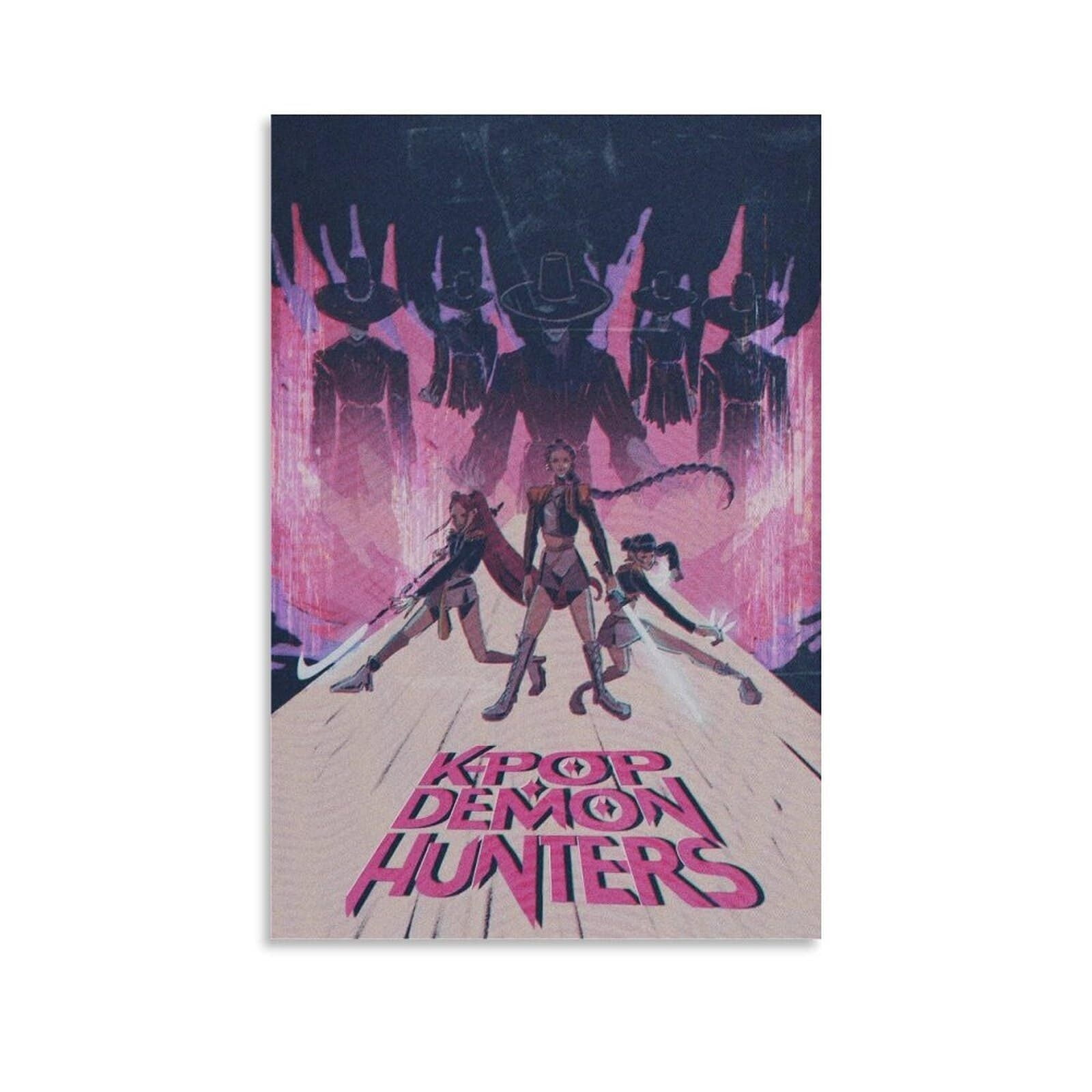 KPop Demon Hunters Movie Poster Canvas Wall Art Fantasy Animated Movie ...