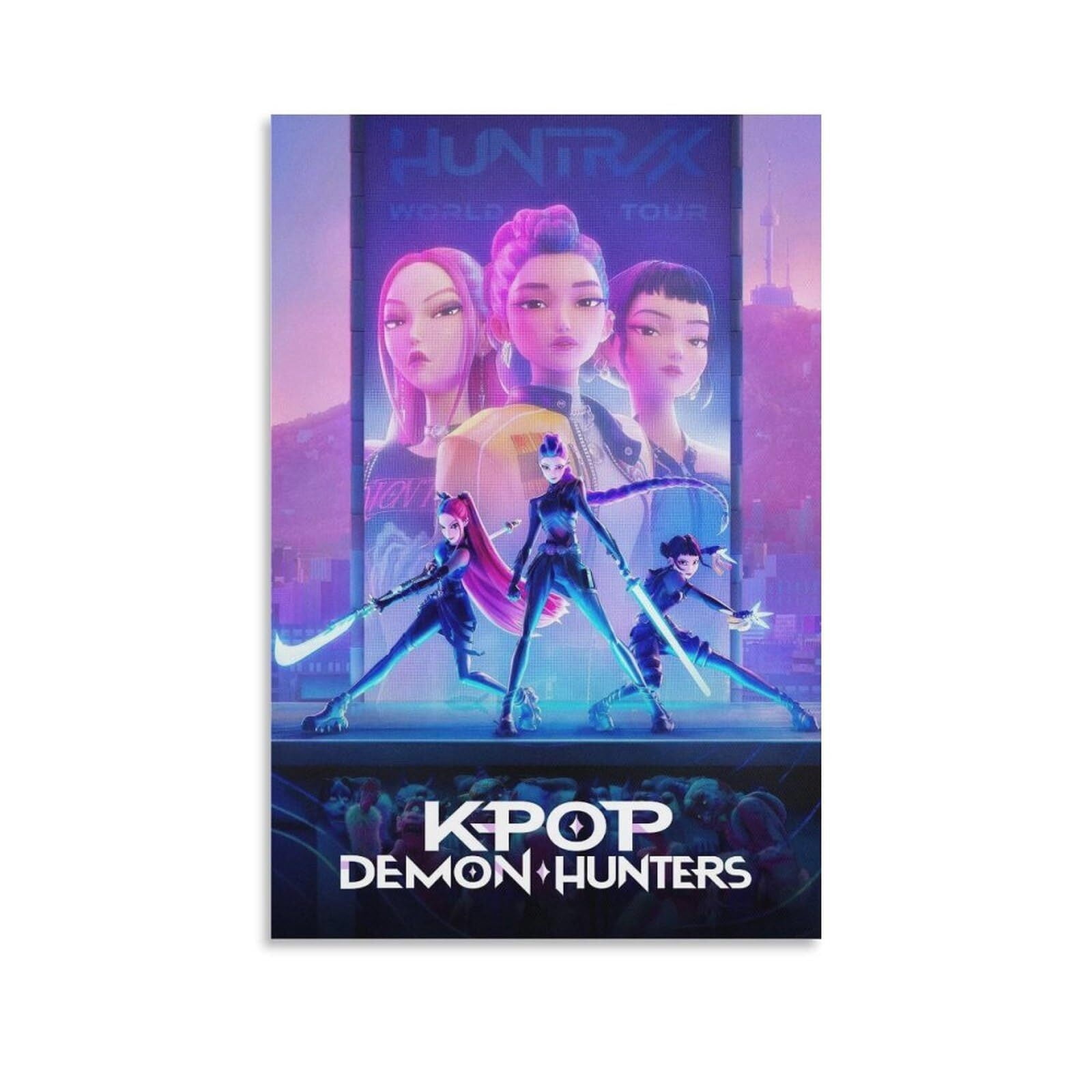 KPop Demon Hunters Movie Poster P-7 Canvas Wall Art Fantasy Animated ...
