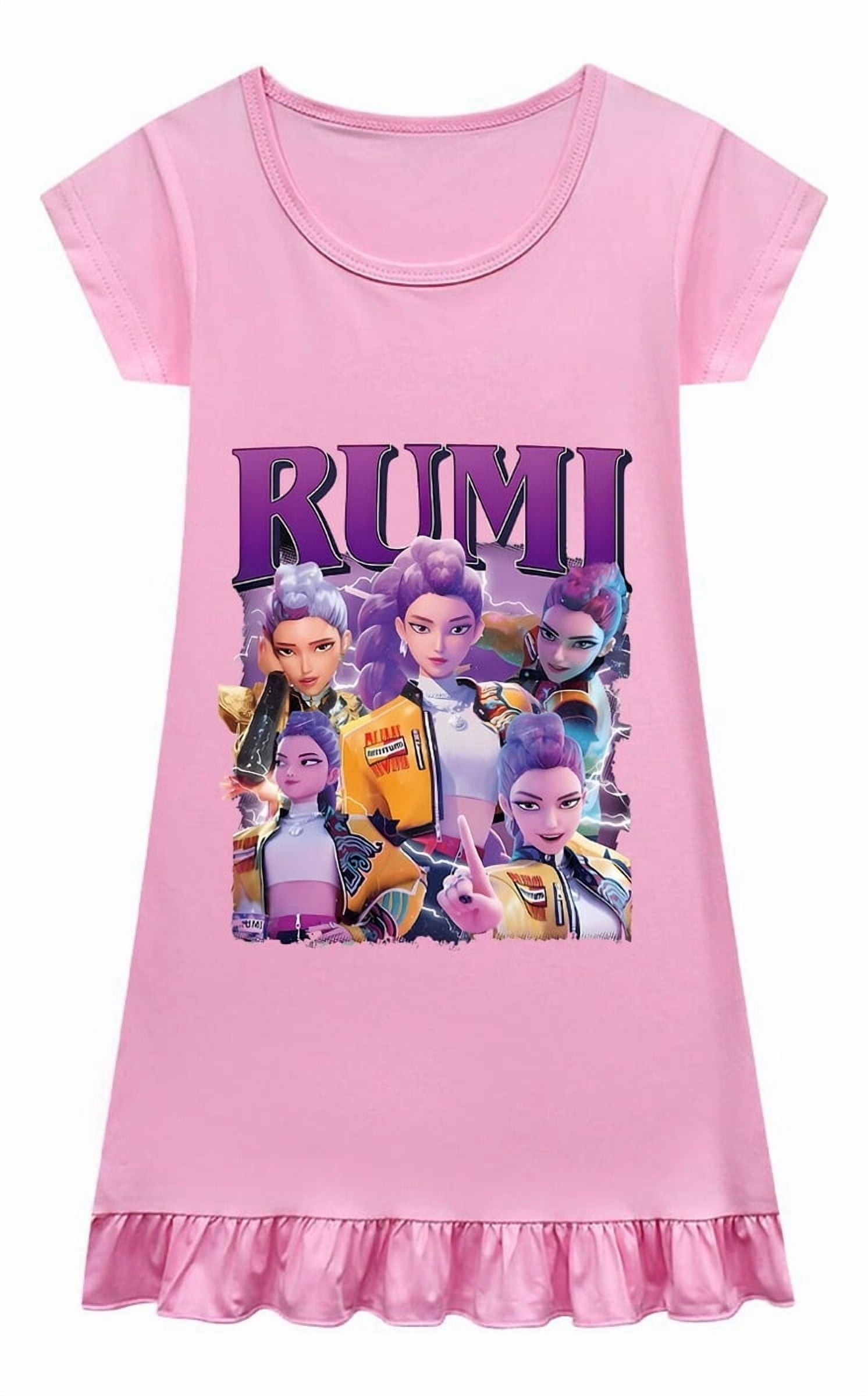 KPop Demon Hunters Rumi Highlight Kids Girls Nightgown – Anime Portrait ...