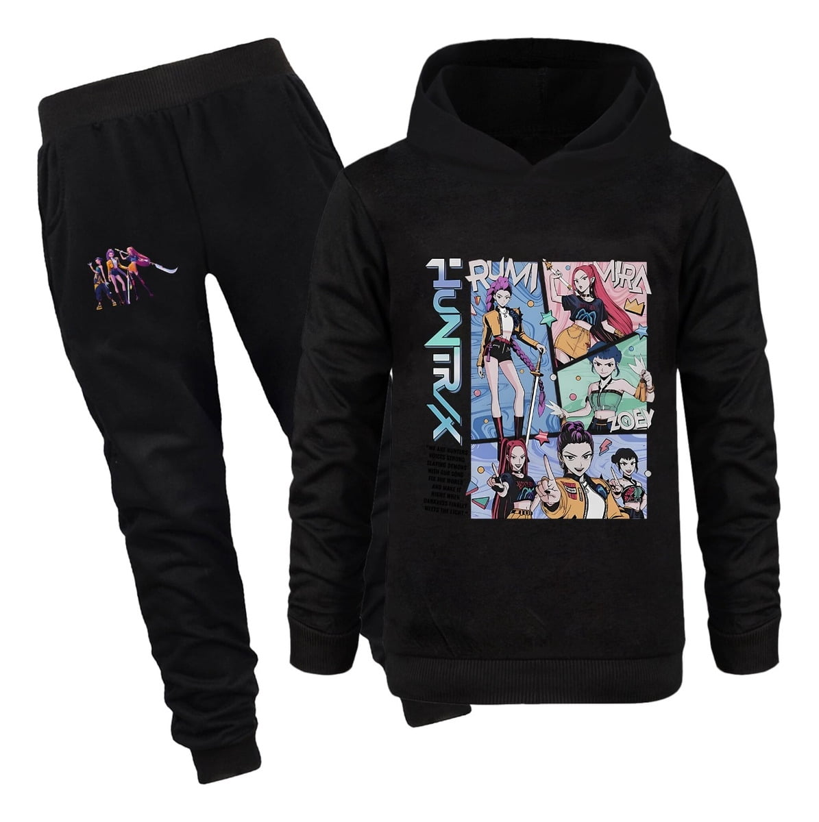 KPop Demon Hunters Rumi Mira Zoey Action Pose Kids Outfit Set – HUNTR/X ...