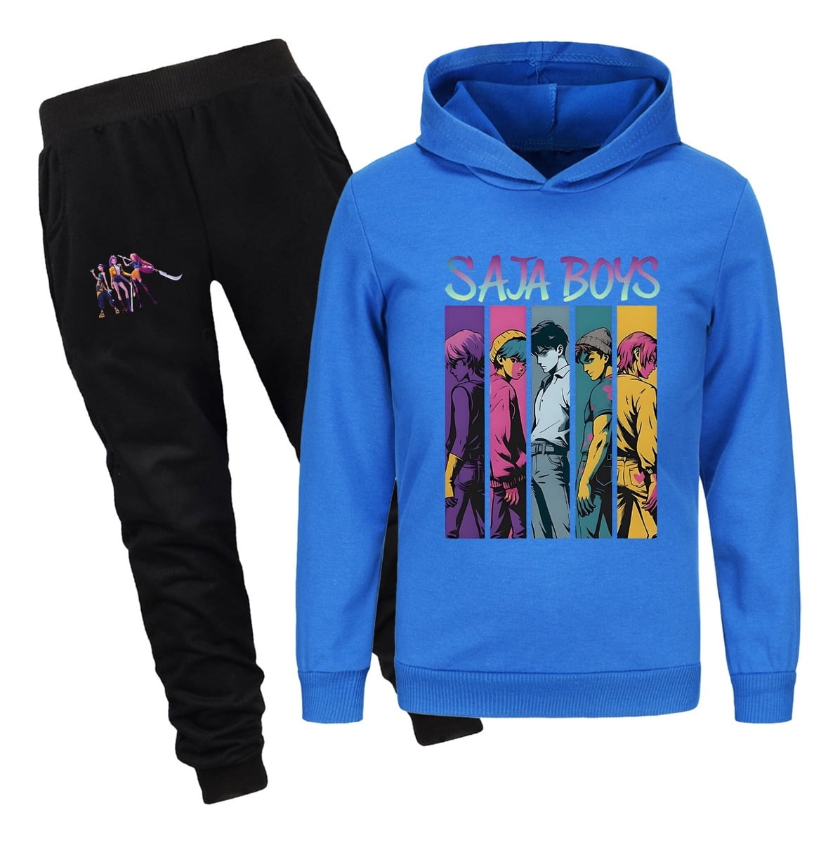 KPop Demon Hunters Saja Boys Striped Kids Outfit Set – Anime Graphic ...