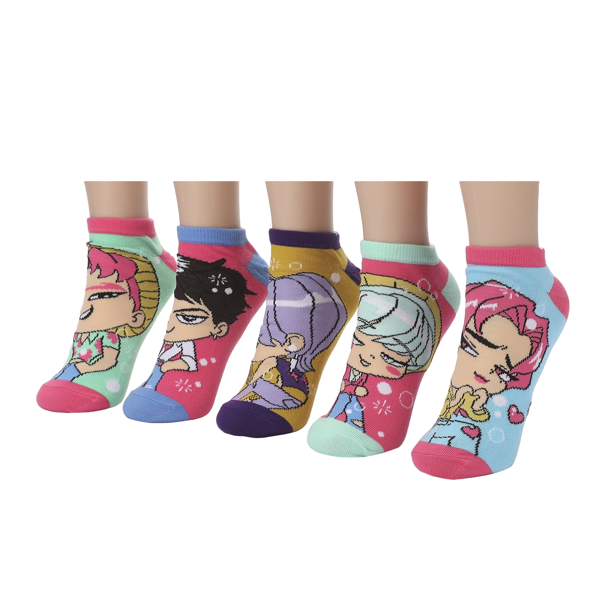 KPop Demon Hunters Saja Boys 5-Pair Pack Ankle Socks - Walmart.com
