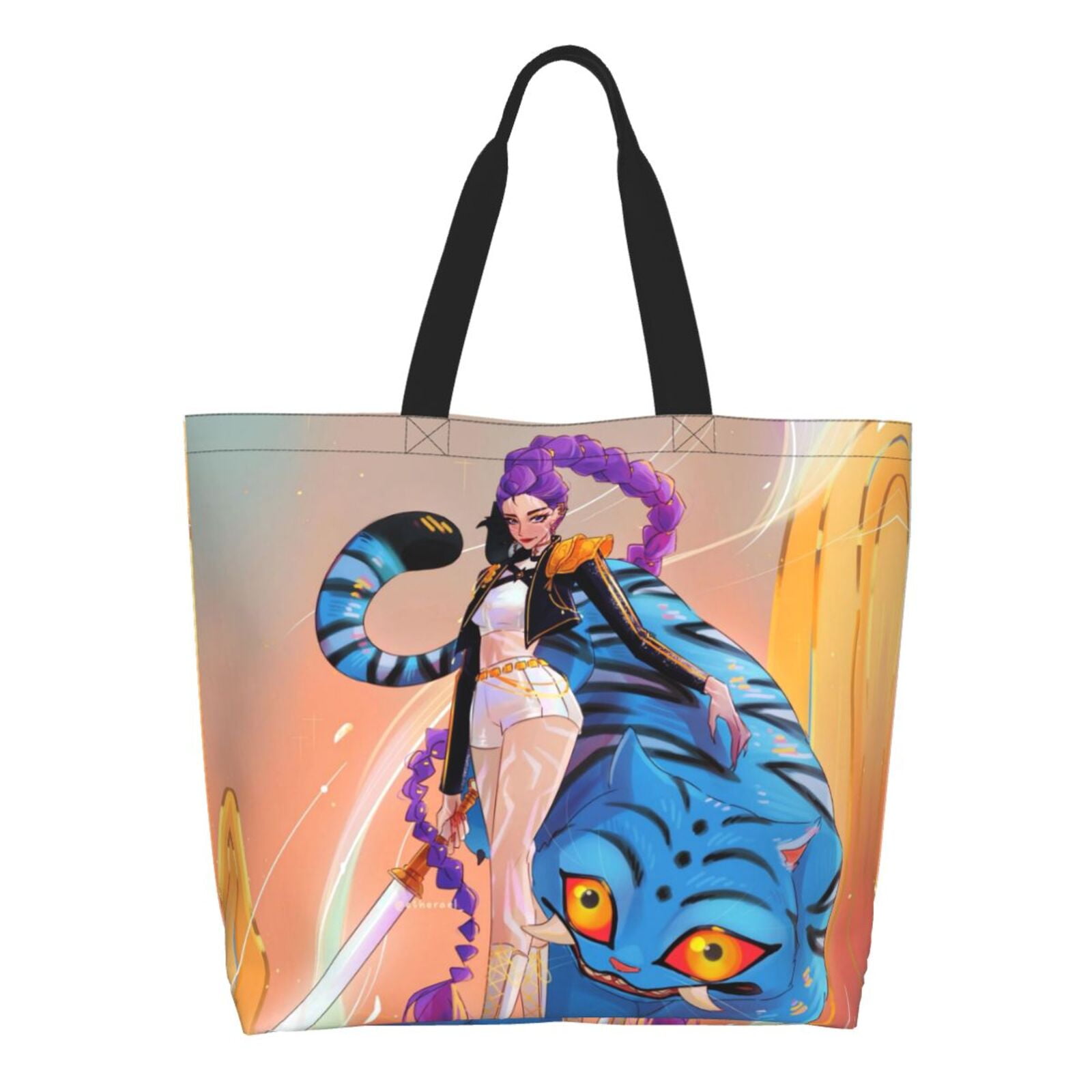 KPop Demon Hunters Shoulder Bag Large Reusable Eco-friendly Shopping ...