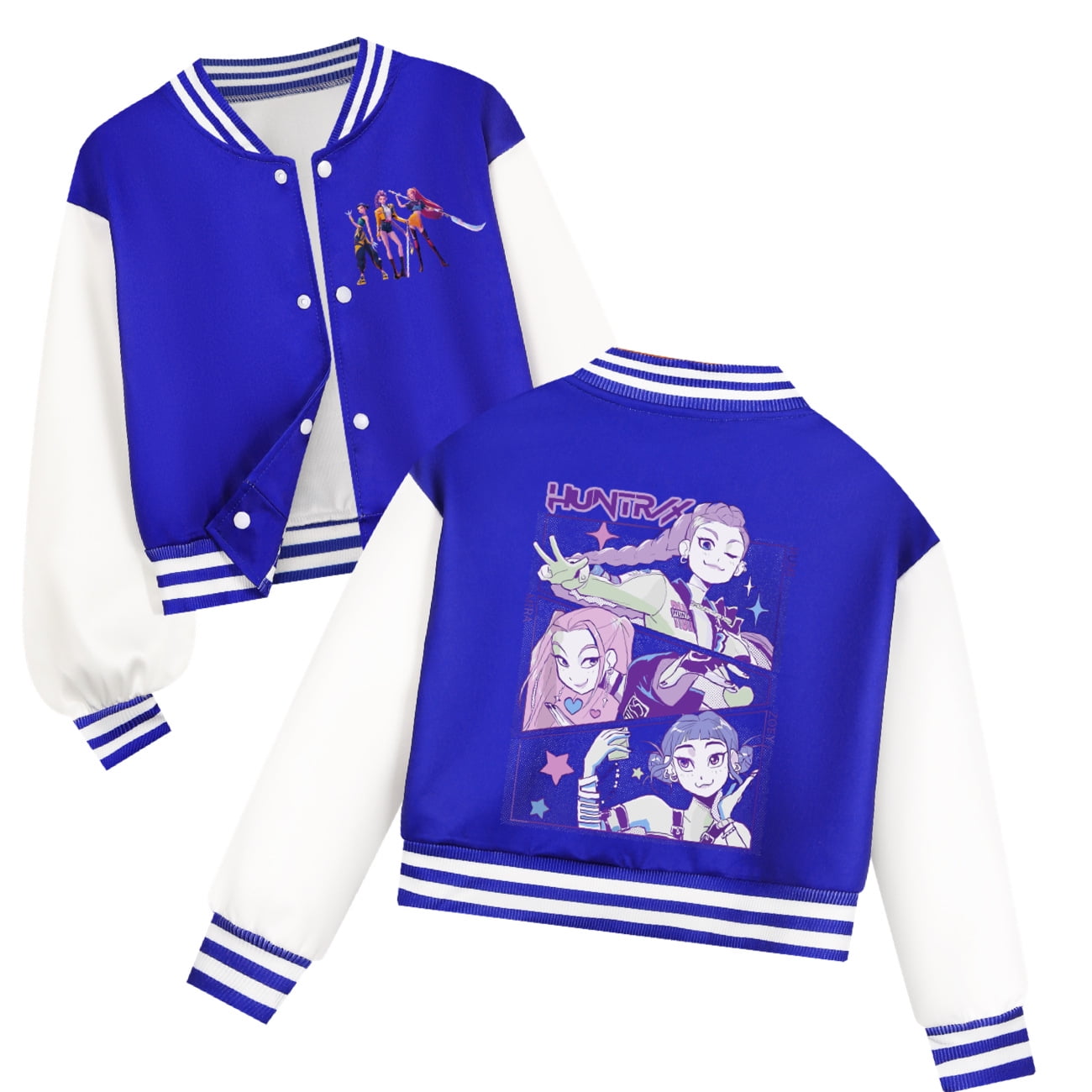 KPop Demon Hunters Spring and Autumn Boy and Girl Teen Short Baseball ...