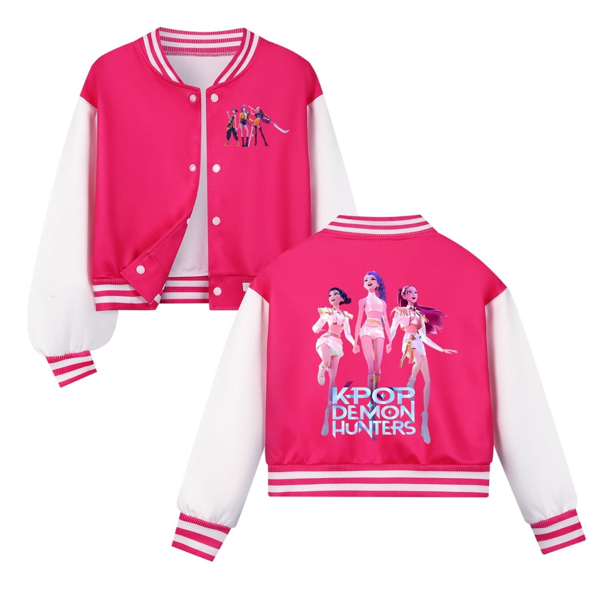 KPop Demon Hunters Stage Performance Kids Baseball Jacket – Anime ...