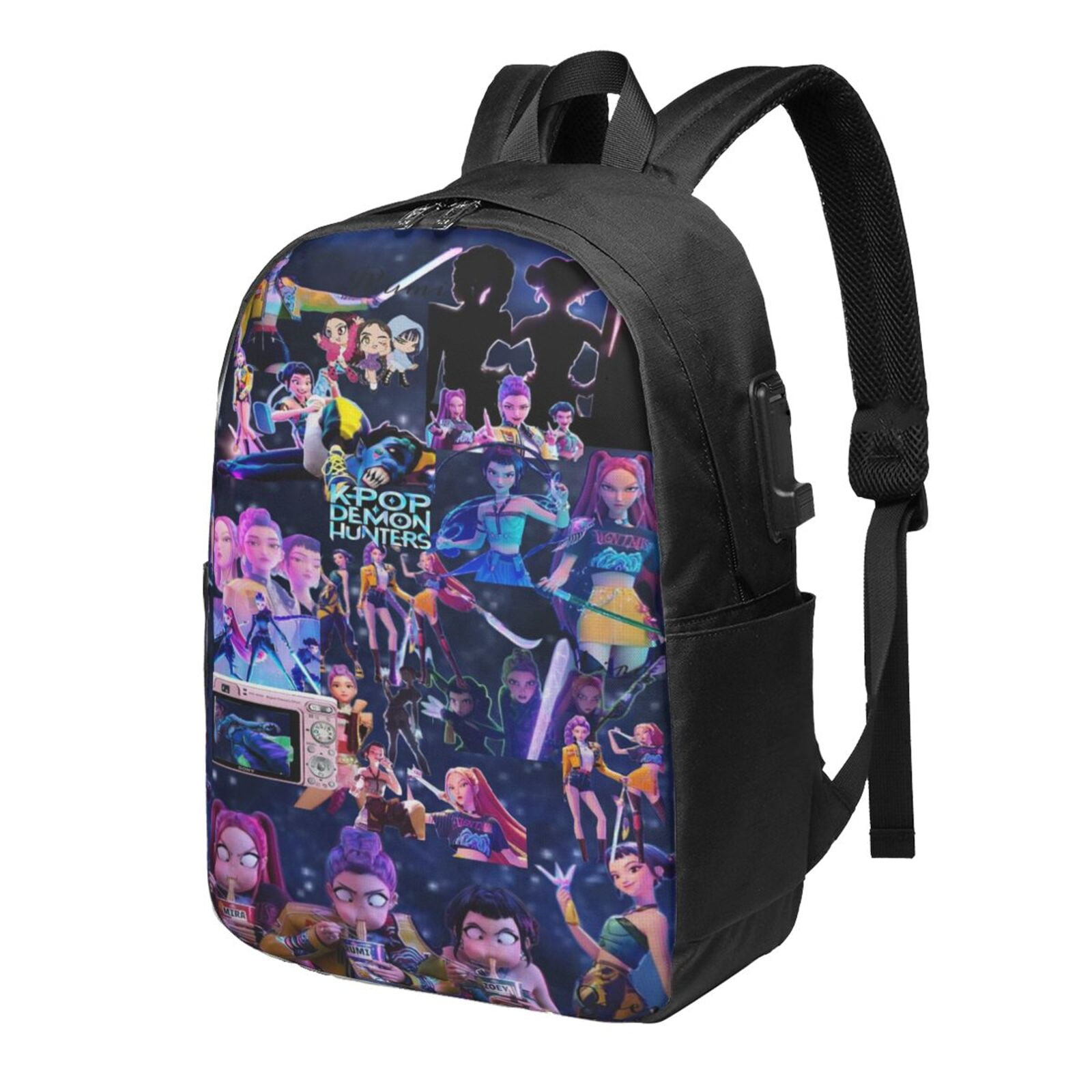 KPop Demon Hunters USB Backpack Laptop Bags Bookbags Shoulders ...