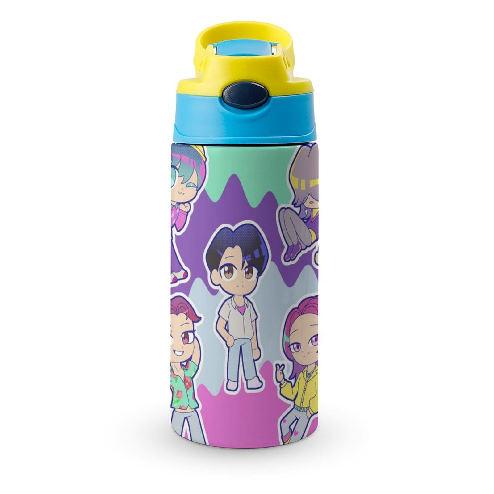 KPop Demon Hunters Water Bottle with Straw Vacuum Insulated Stainless ...