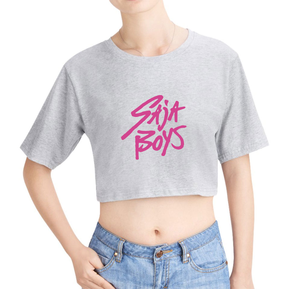 KPop Demon Hunters Women's Crop Top Saja Boys Logo midriff-baring shirt ...