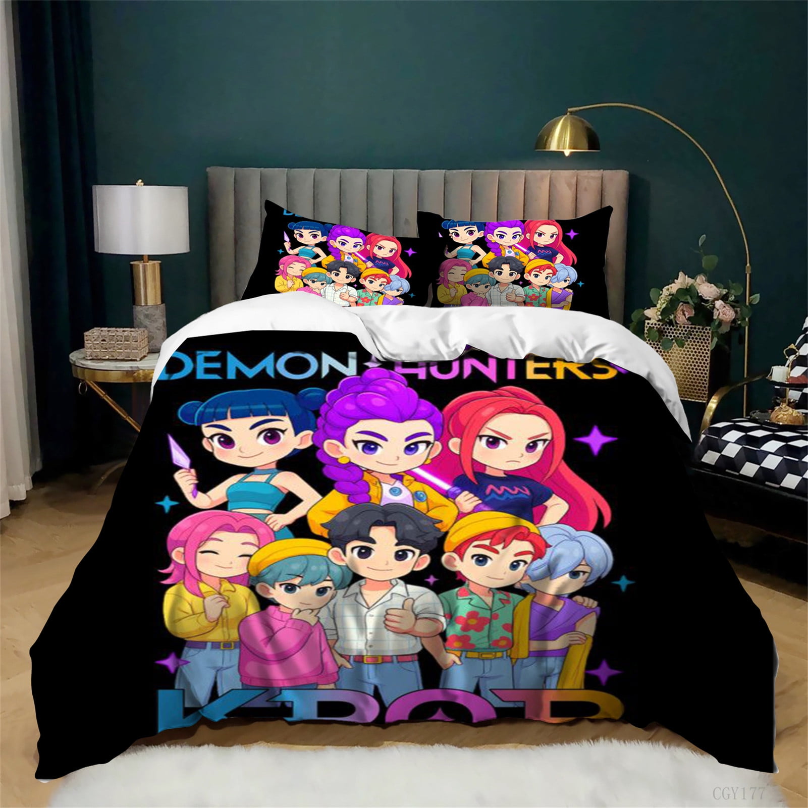 KPop Devil Hunter Bedding Duvet Cover Sets 3pcs Soft Comfortable Quilt ...