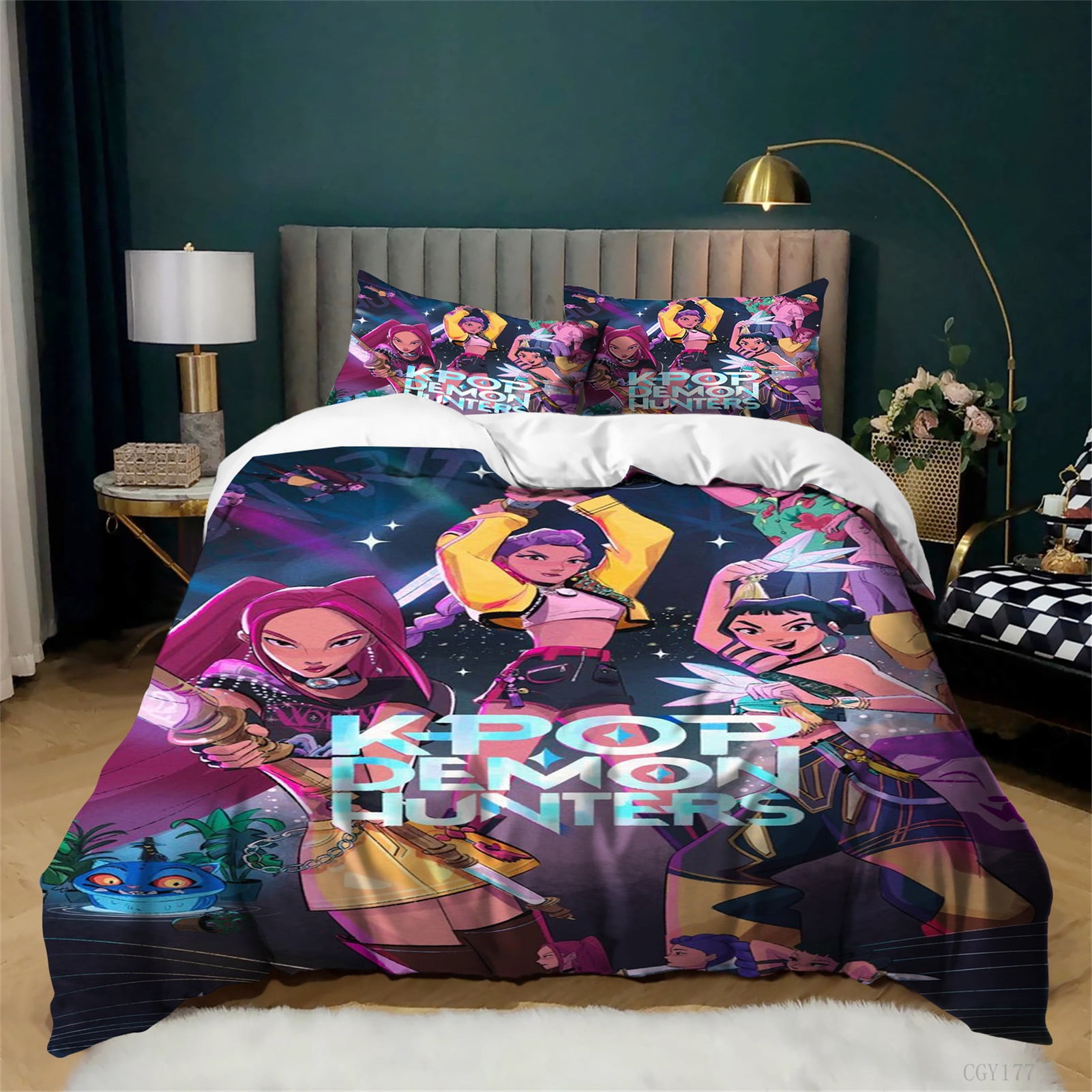 KPop Devil Hunter Bedding Set Soft Breathable Duvet Cover Set for ...