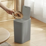 Nine Stars 3.2 Gallon Trash Can, Plastic Touchless Bathroom Trash Can ...