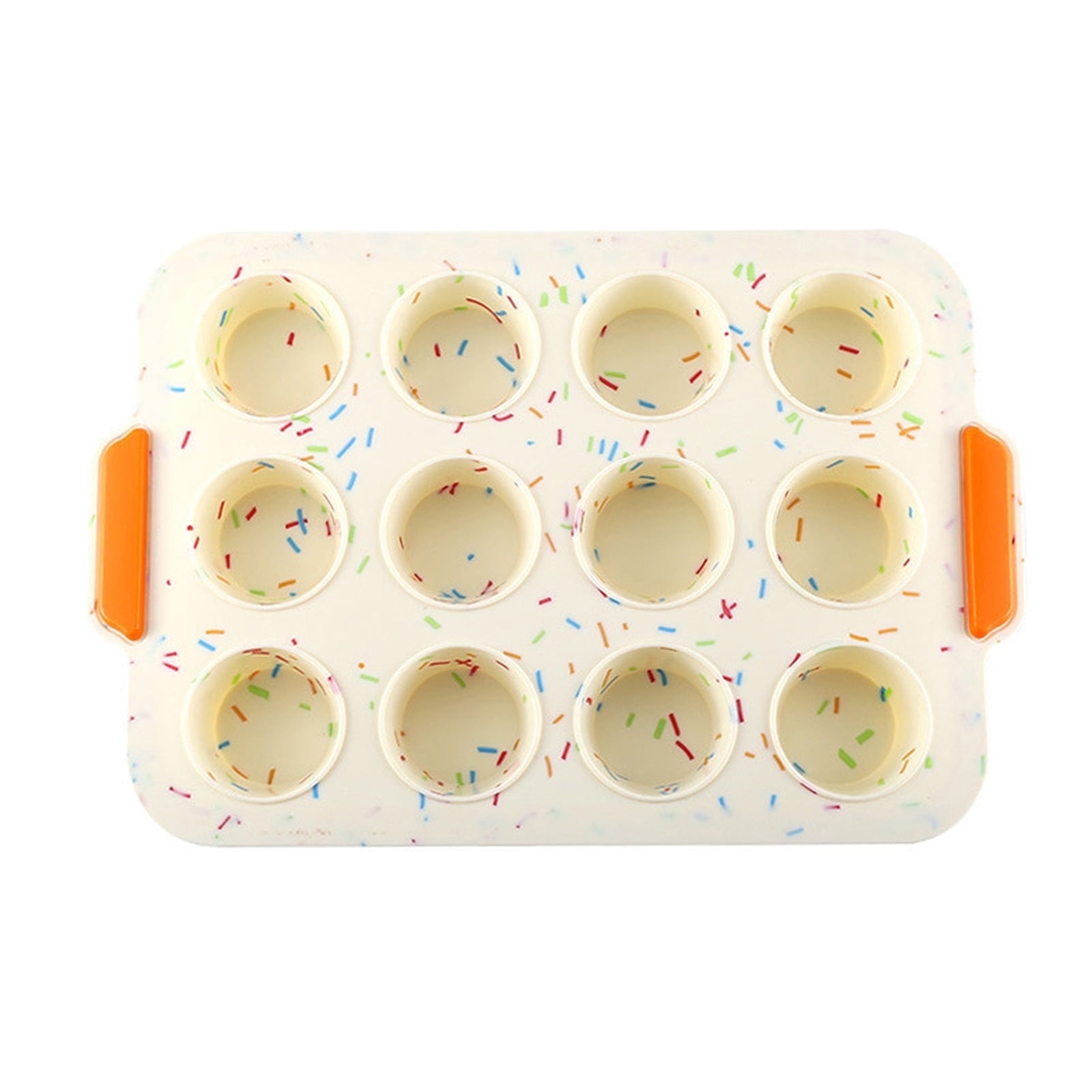 KQJQS 12 Hole Round Silicone Cake Mold - Baking Tool for Circular Cakes ...