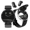 KQJQS 2-in-1 Alloy Sports Smartwatch - 1.32-inch IPS Screen with ...