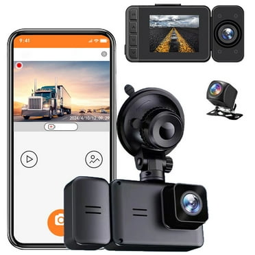 TekDeals Auto Dash Cam Recorder, 2.4'' Full HD 1080P, Front/Rear Camera ...