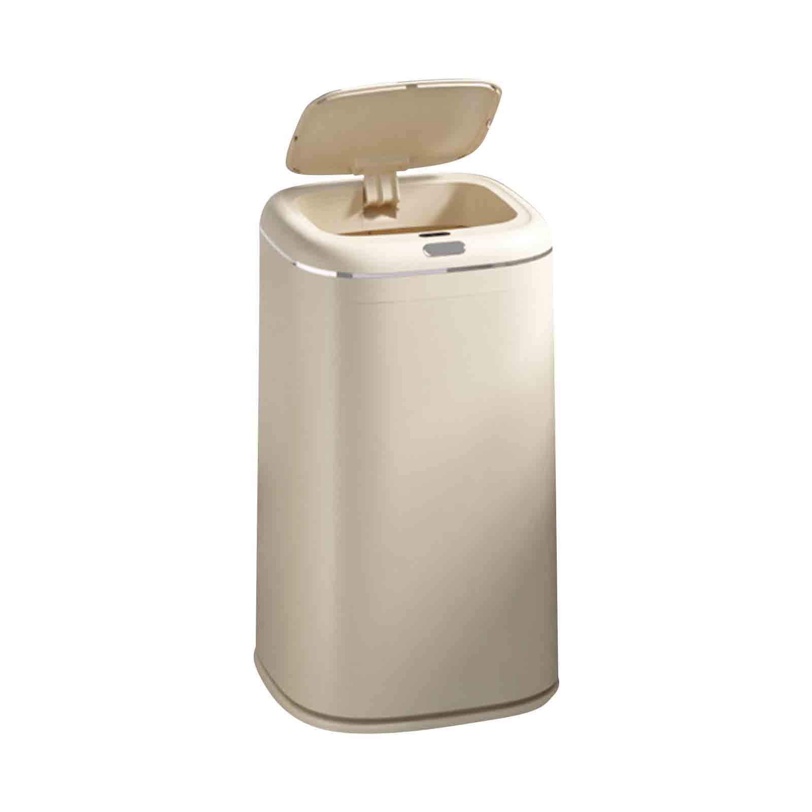 KQJQS Automatic Trash Can, 9 Gallon Office & Bathroom Trash Can With ...