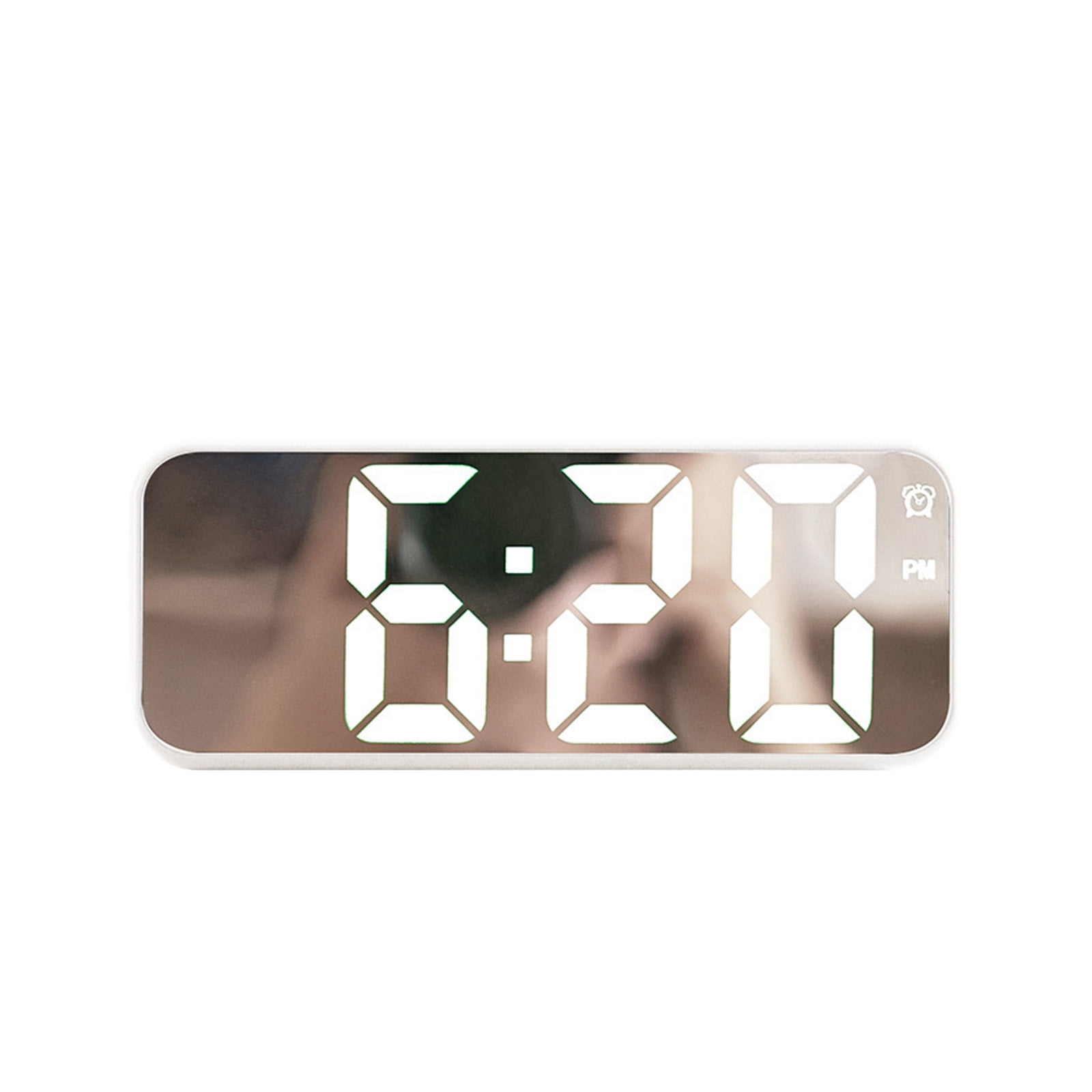 KQJQS Bedside Alarm Clock with Temperature Display and Large LED Font ...