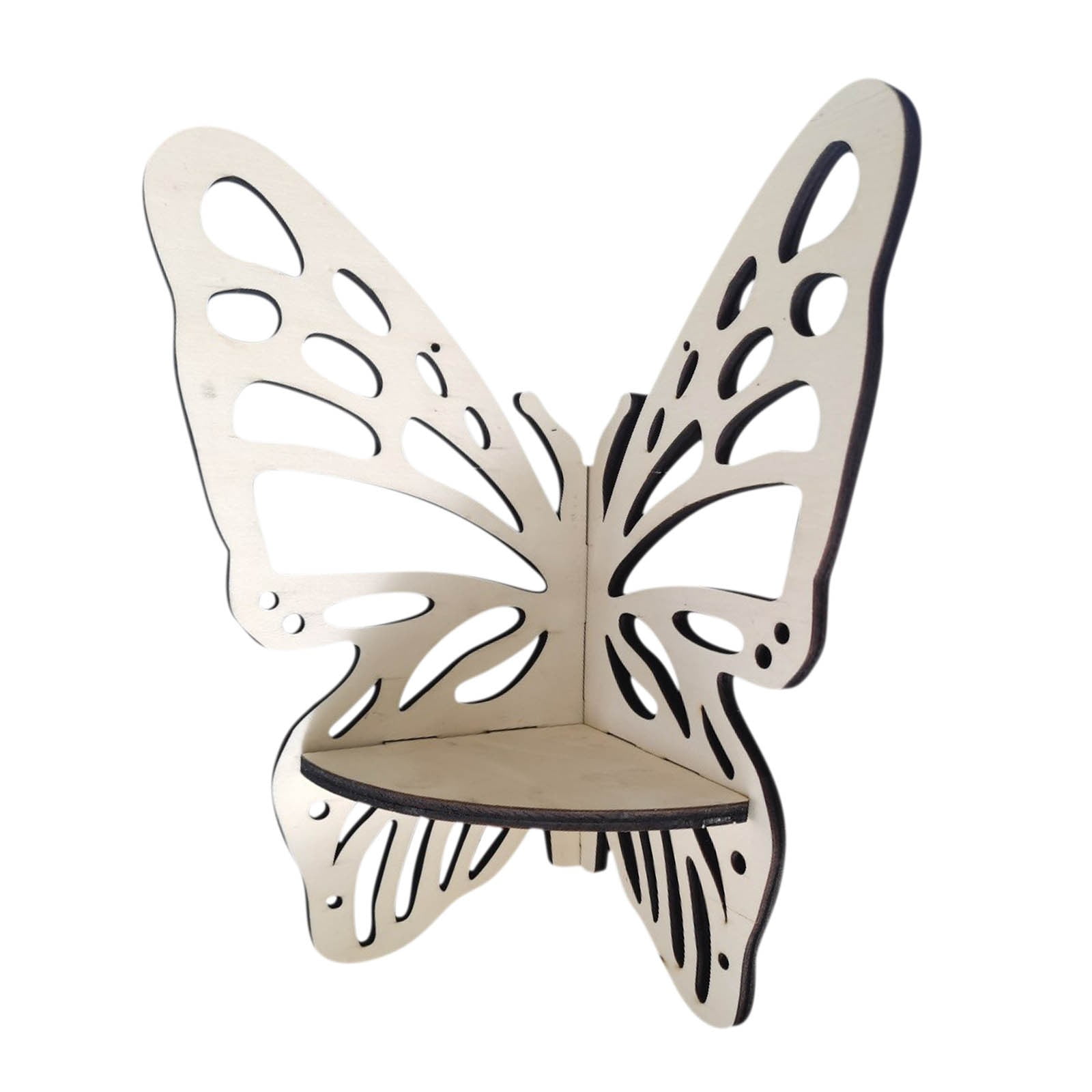 KQJQS Butterfly Design Corner Wall Shelf with Hollow Out Decorative ...