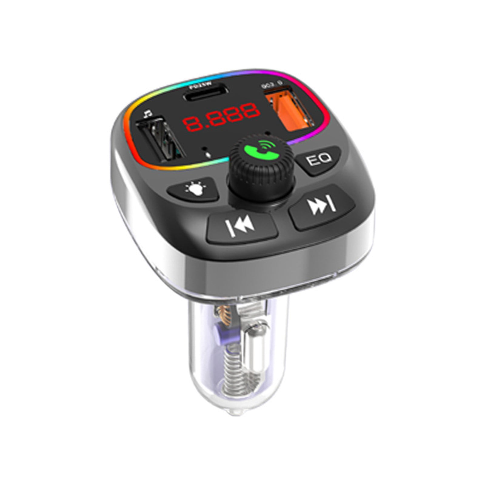 KQJQS Car MP3 Player with USB and Memory Card Support, QC3.0 Quick ...