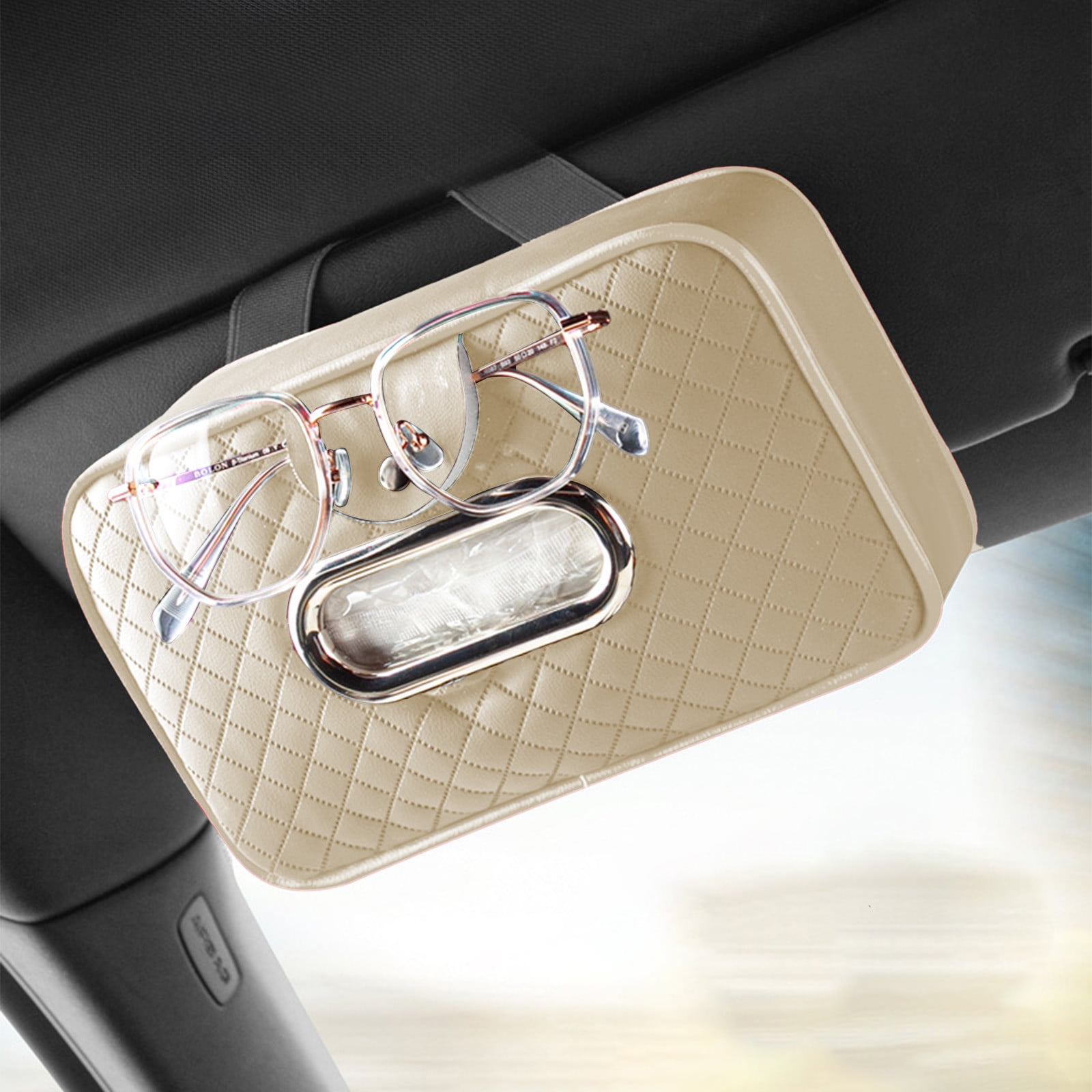 KQJQS Car Tissue Box with Strap Design - Multifunctional Leather Sun ...