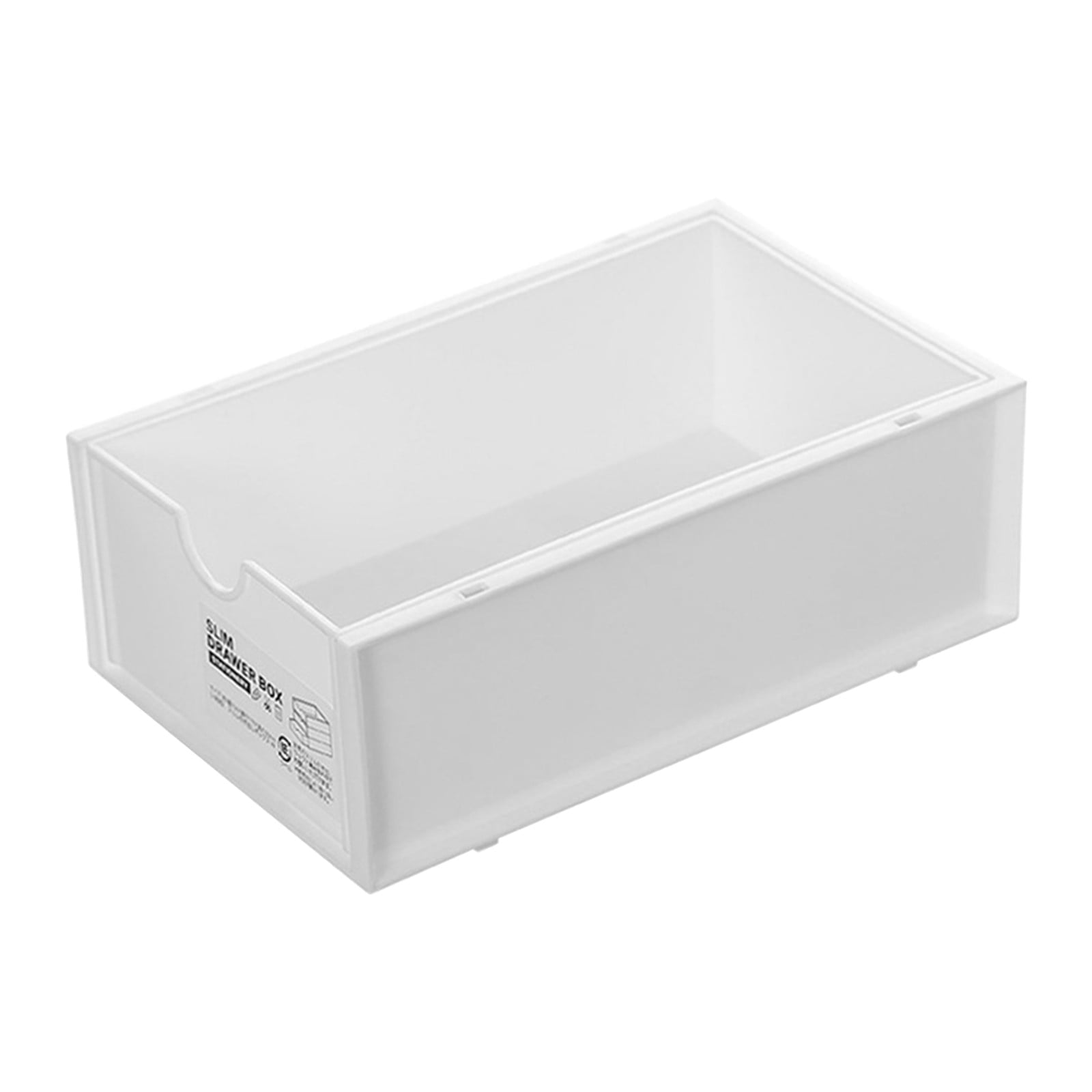 KQJQS Clear Stackable Organizer Drawers - Small Desk Organizer for ...