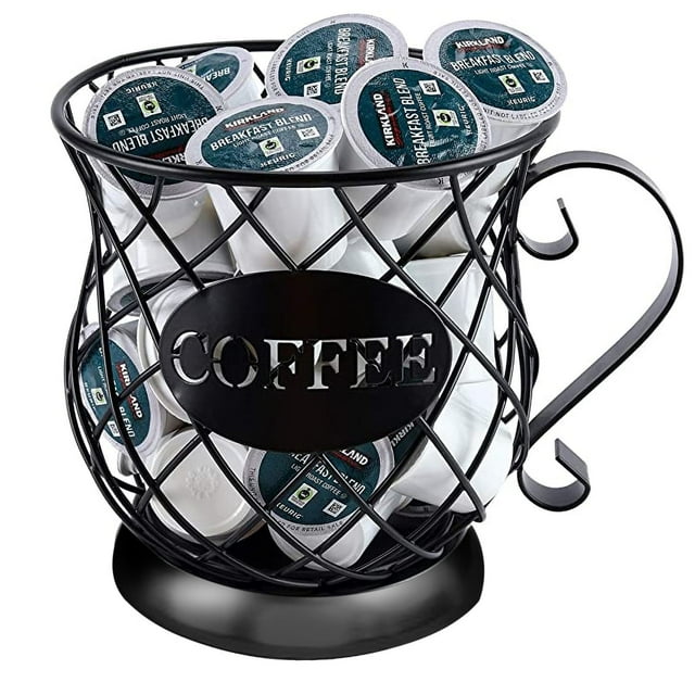 KQJQS Coffee Bar Cup Holder Storage Rack for Coffee Pods on Countertops ...