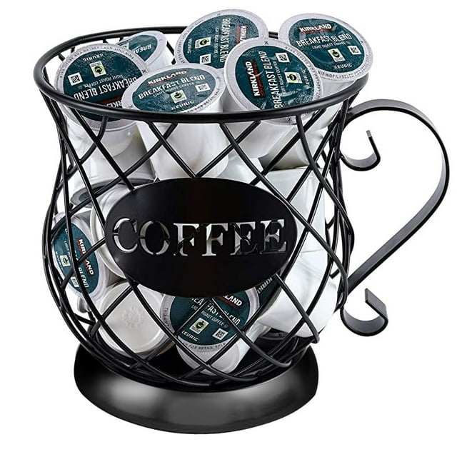 KQJQS Coffee Bar Cup Holder Storage Rack for Coffee Pods on Countertops ...