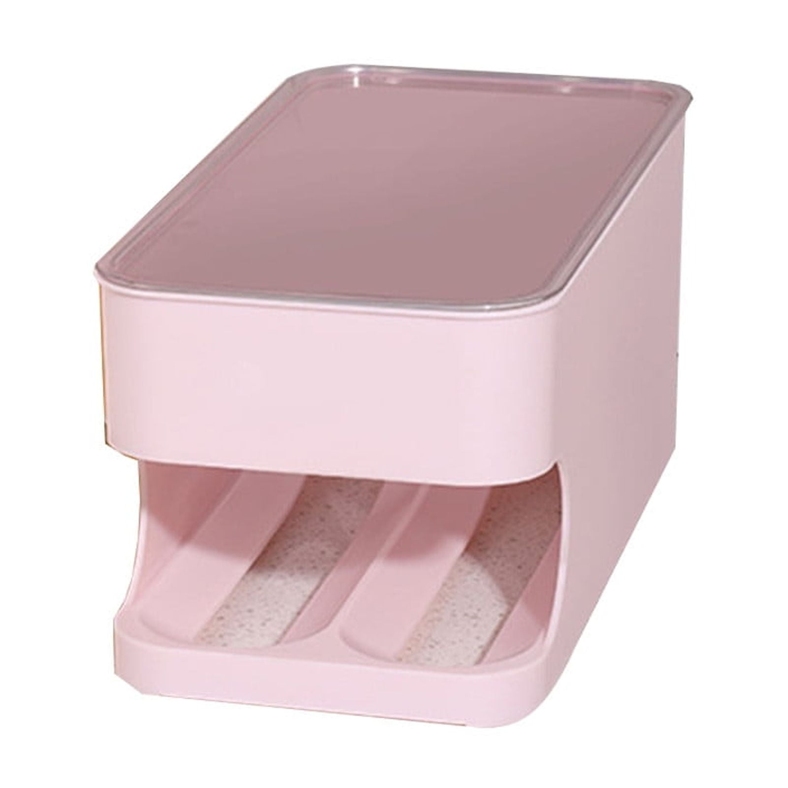 KQJQS Double Layer Refrigerator Organizer with Automatic Rolling Slide ...