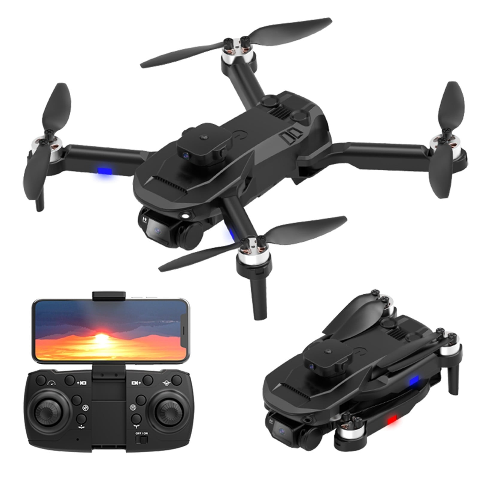 KQJQS Dual-camera Folding UAV 4K HD Aerial Photography Drone, Brushless ...