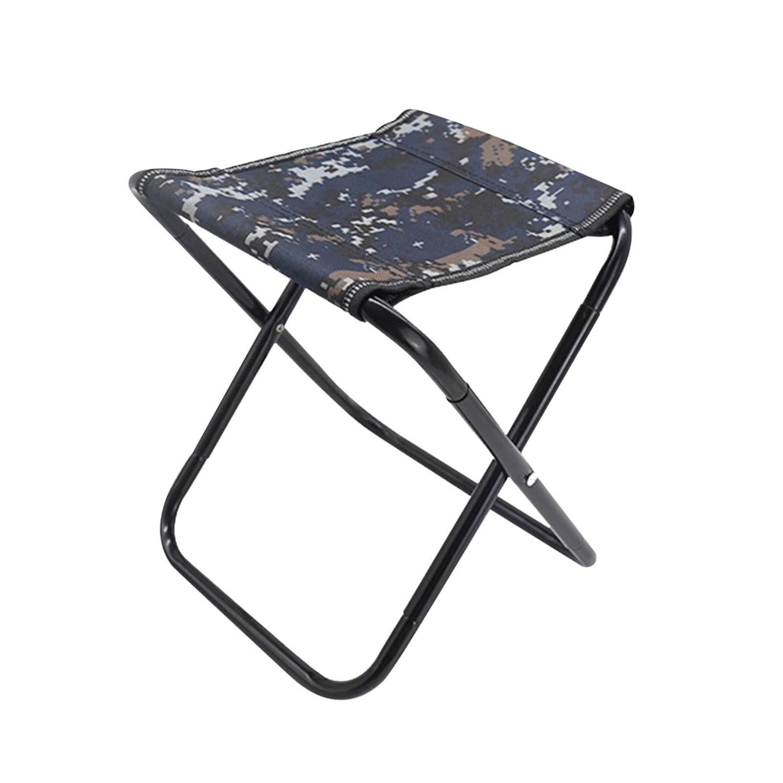 KQJQS Folding Stool 17.8 Height Heavy Duty Camping Stool Outdoor ...