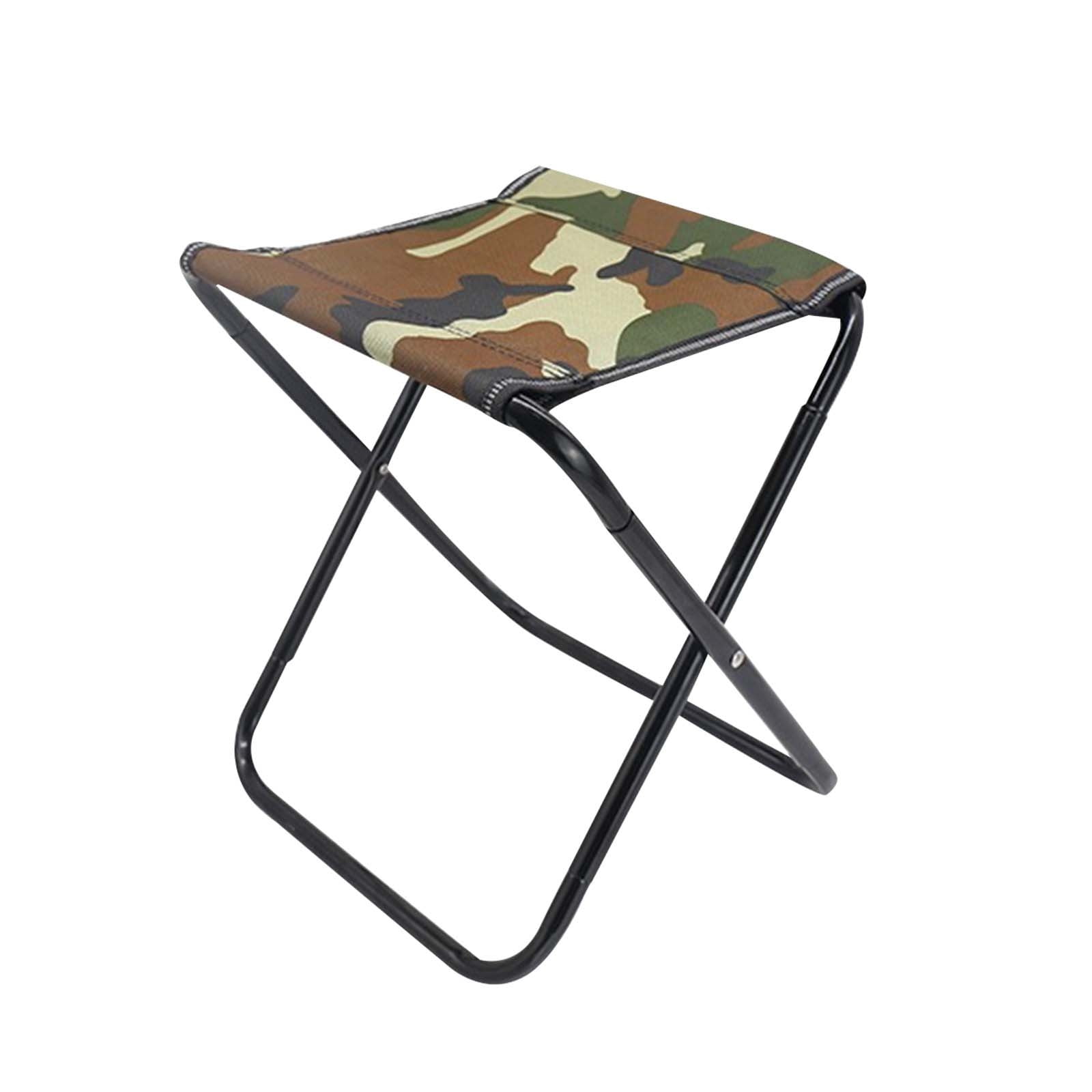 KQJQS Folding Stool 17.8 Height Heavy Duty Camping Stool Outdoor ...