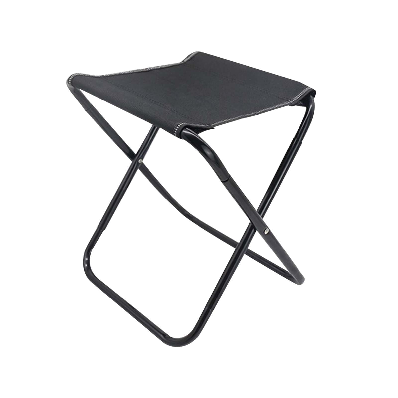 KQJQS Folding Stool 17.8 Height Heavy Duty Camping Stool Outdoor ...