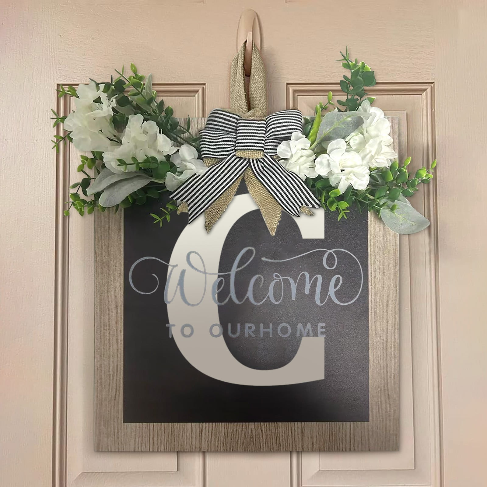 KQJQS Front Door Decorative Hanging Sign - Alphabet English Name ...