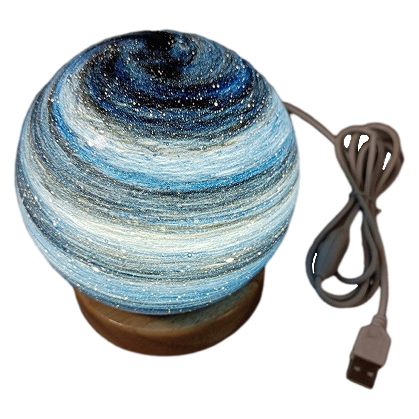 KQJQS Glass Moon Lamp Galaxy Lamp, 5 Inch 3D Planet Lamp, LED Light ...