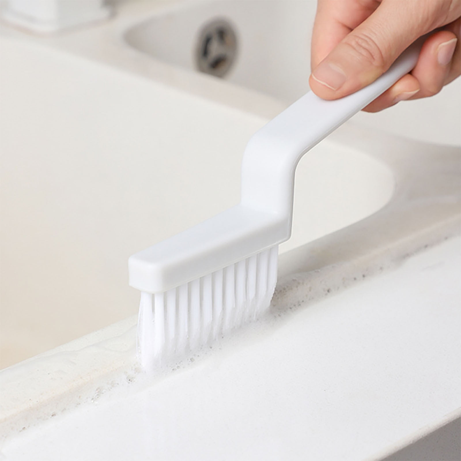 KQJQS Hard Bristle Crevice Cleaning Brush for Ceramic Tile & Bathroom ...