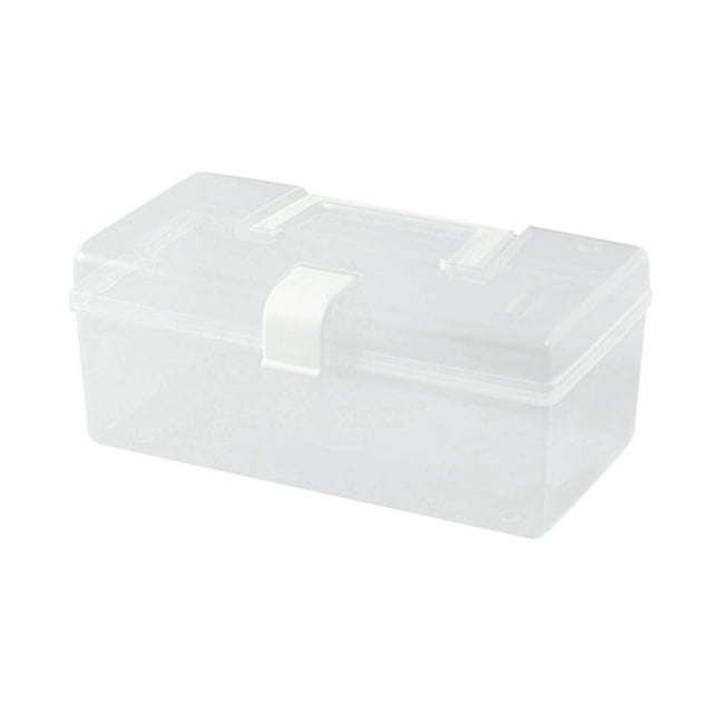 KQJQS Household Transparent Storage Box - Desktop Plastic Organizer ...