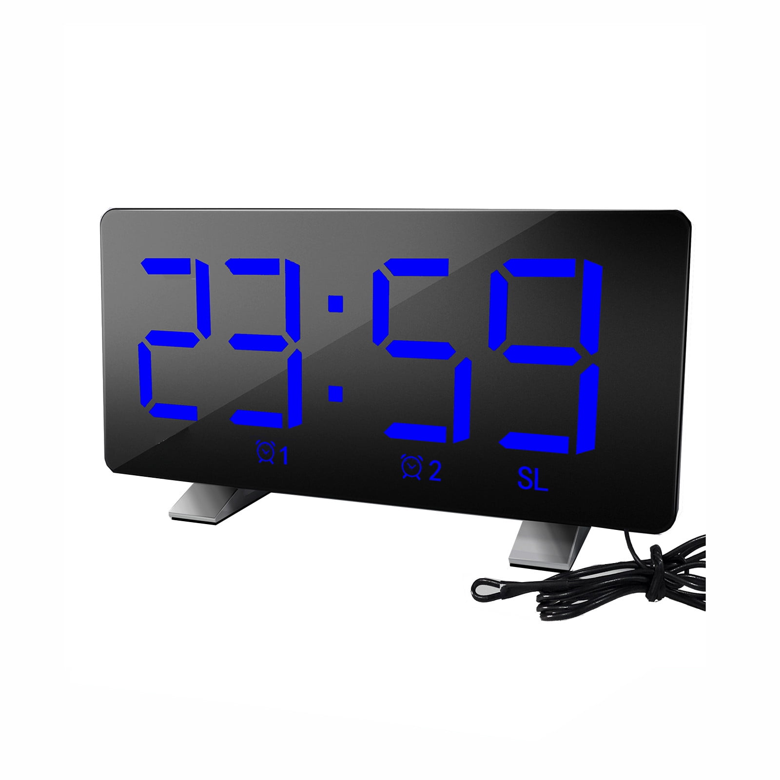 KQJQS LED Radio Digital Alarm Clock Creative Snooze Electronic Clock ...