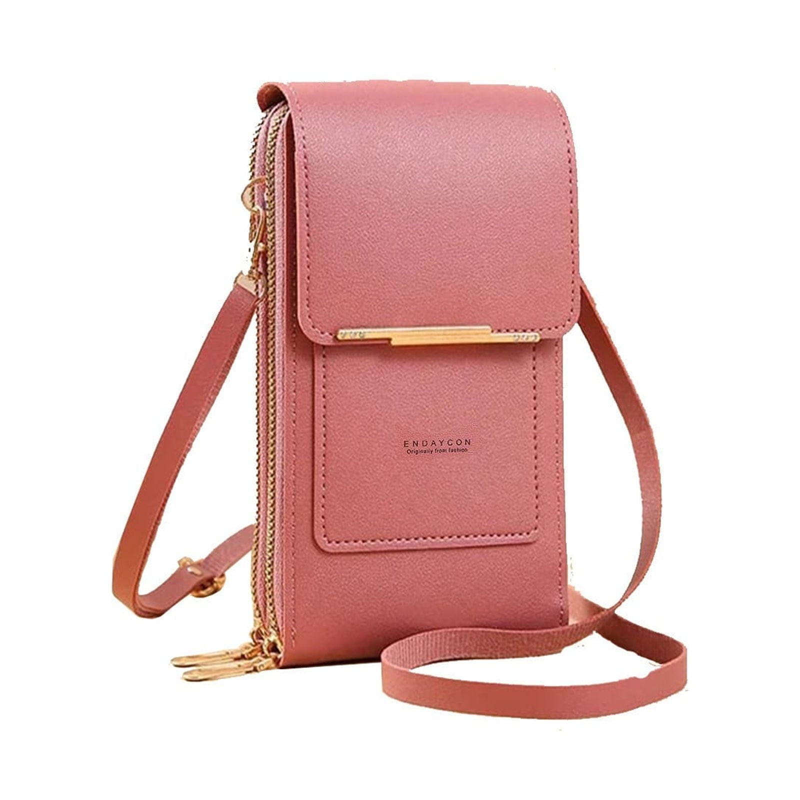 KQJQS Leather Crossbody Bag with RFID Blocking, Small Cell Phone Purse ...